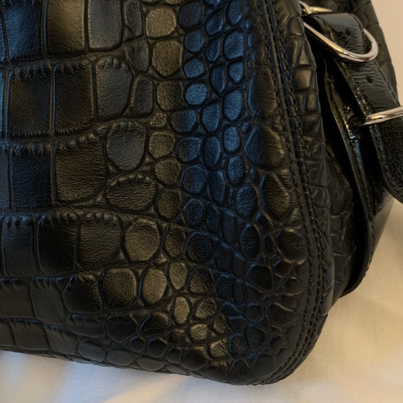 Coach | Bags | Coach Crocodile Embossed Leather Shoulder Bag | Poshmark